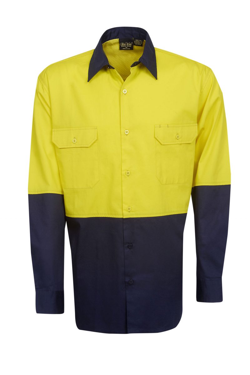 C81 Hi Vis 155 GSM Cotton Twill Shirt - Blue Whale