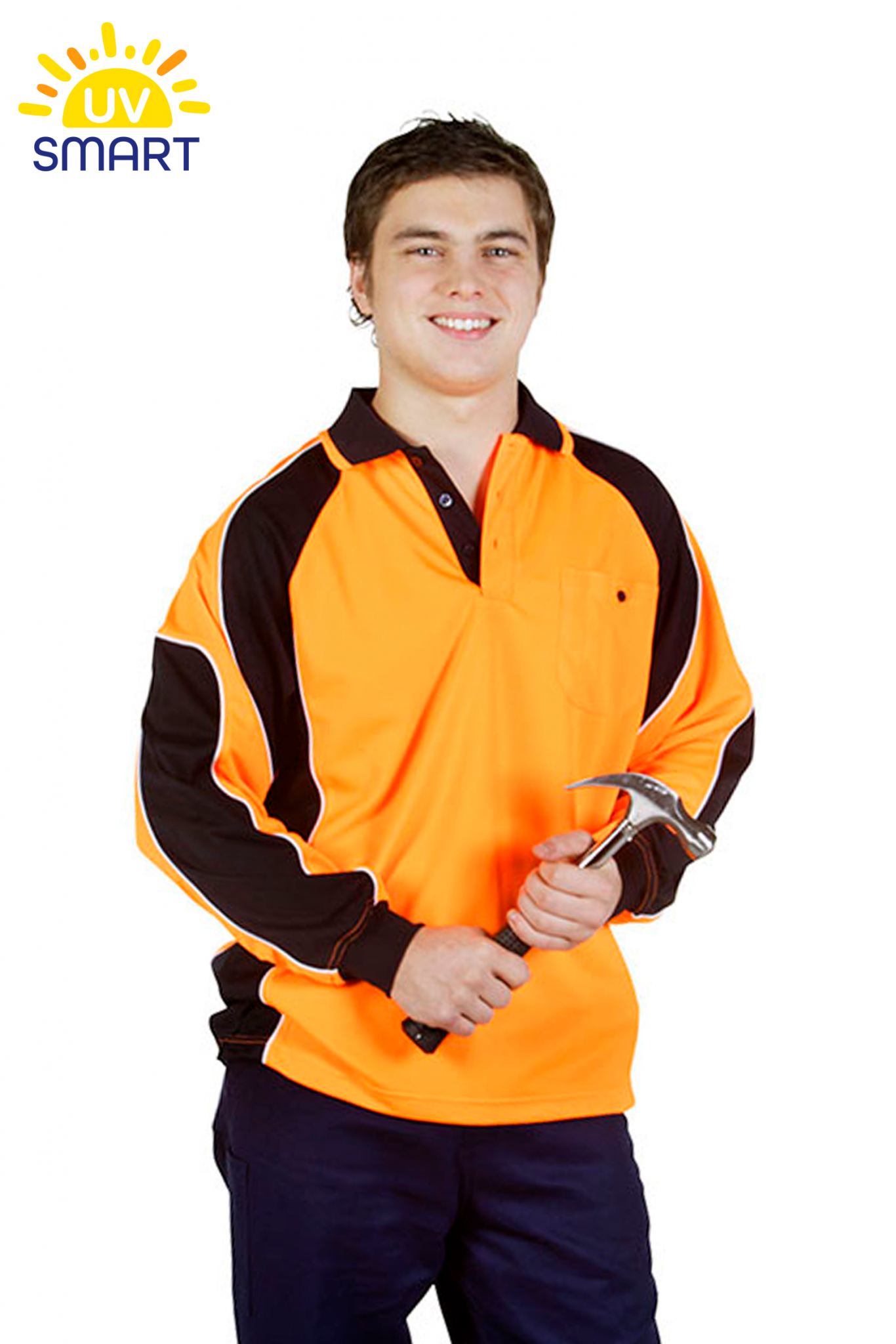 P86 Hi Vis Cooldry Side Panel Polo - Blue Whale